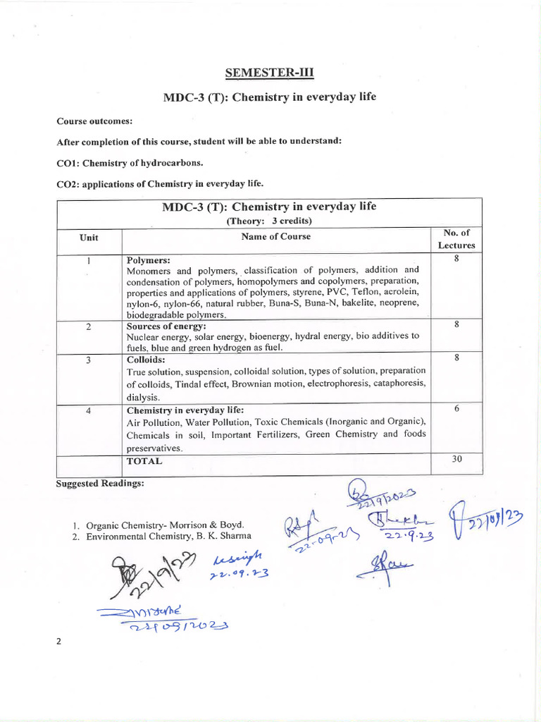 Chemistry (MDC) SEM-III | PDF