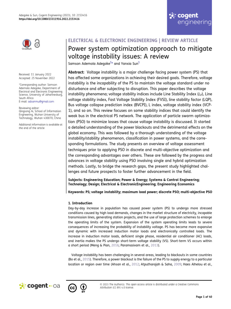 Power_system_optimization_approach_to_mitigate_voltage stability | PDF ...