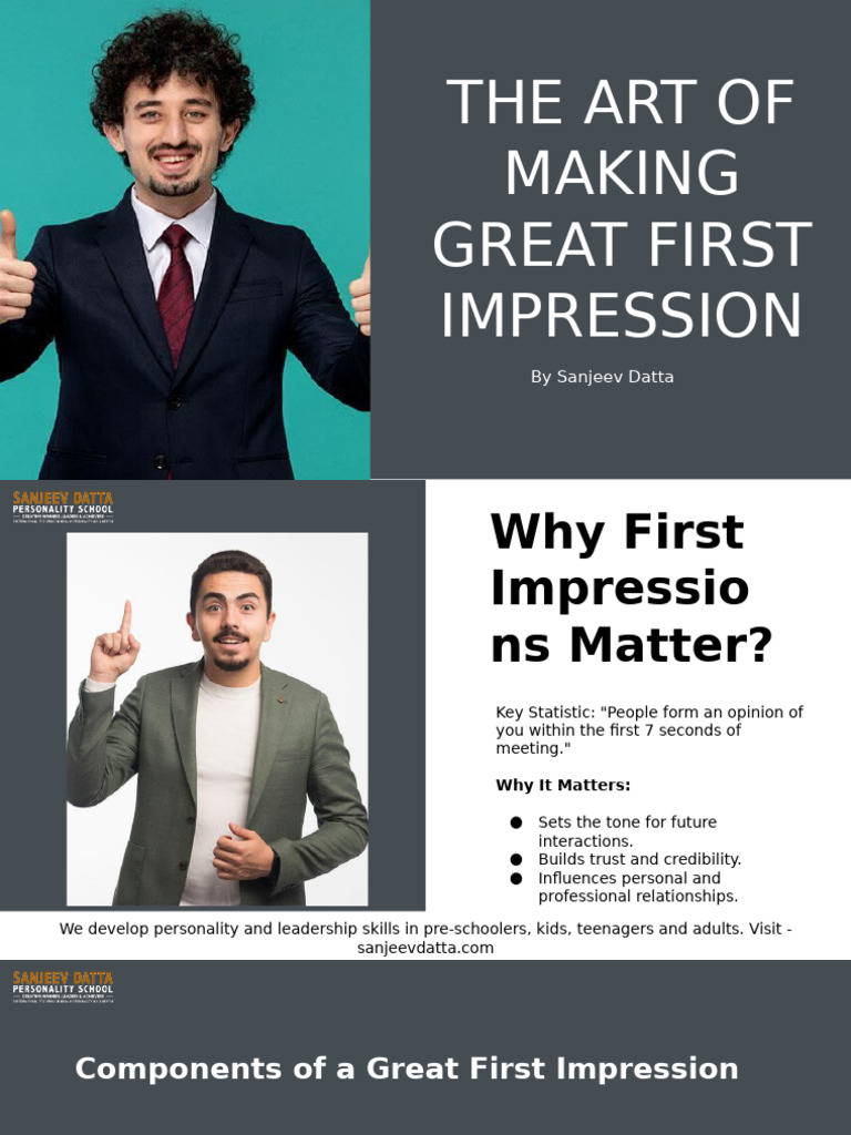 Mastering First Impressions Skills | PDF | Body Language | Leadership