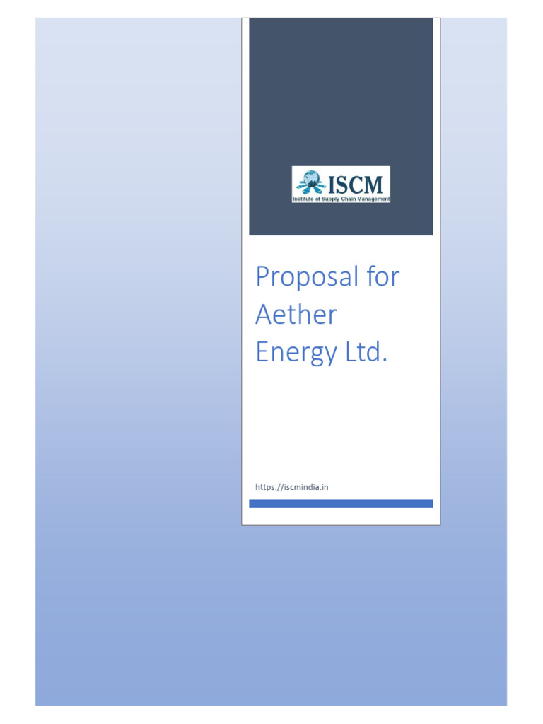 Proposal for Aether Energy (1) | PDF | Cost Accounting | Total Cost Of ...