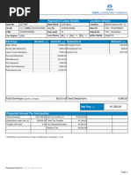 TCS Salary Slip | PDF | Taxes | Paycheck
