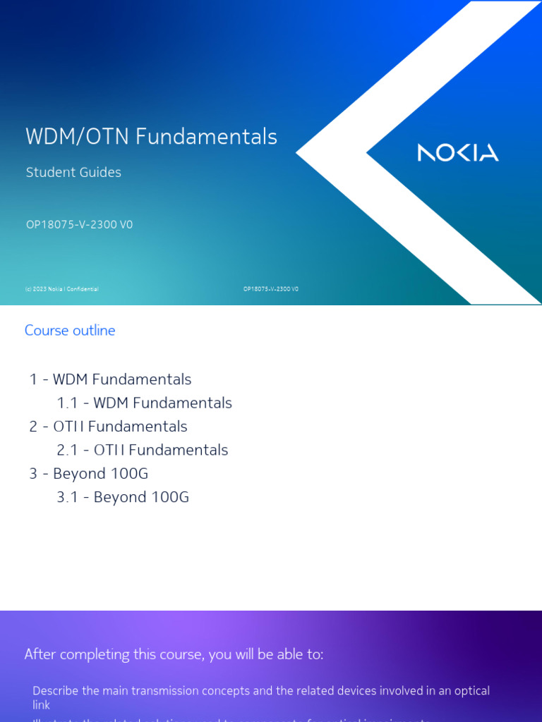 WDM Oth Op18075-V23 | PDF | Wavelength Division Multiplexing | Dispersion (Optics)