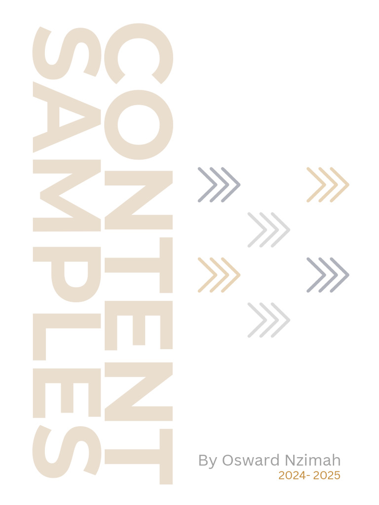 Sample Content by Osward Nzimah | PDF
