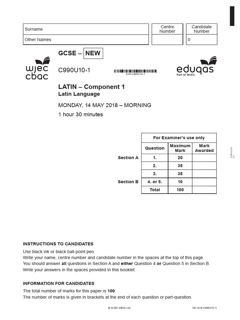 Jupiter+Io Latin GCSE Eduqas | PDF | Grammatical Tense | Latin