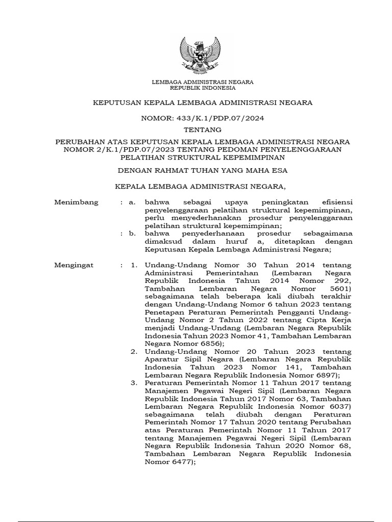 Kepka Lan 433 K 1 PDP 07 2024 - Tentang | PDF