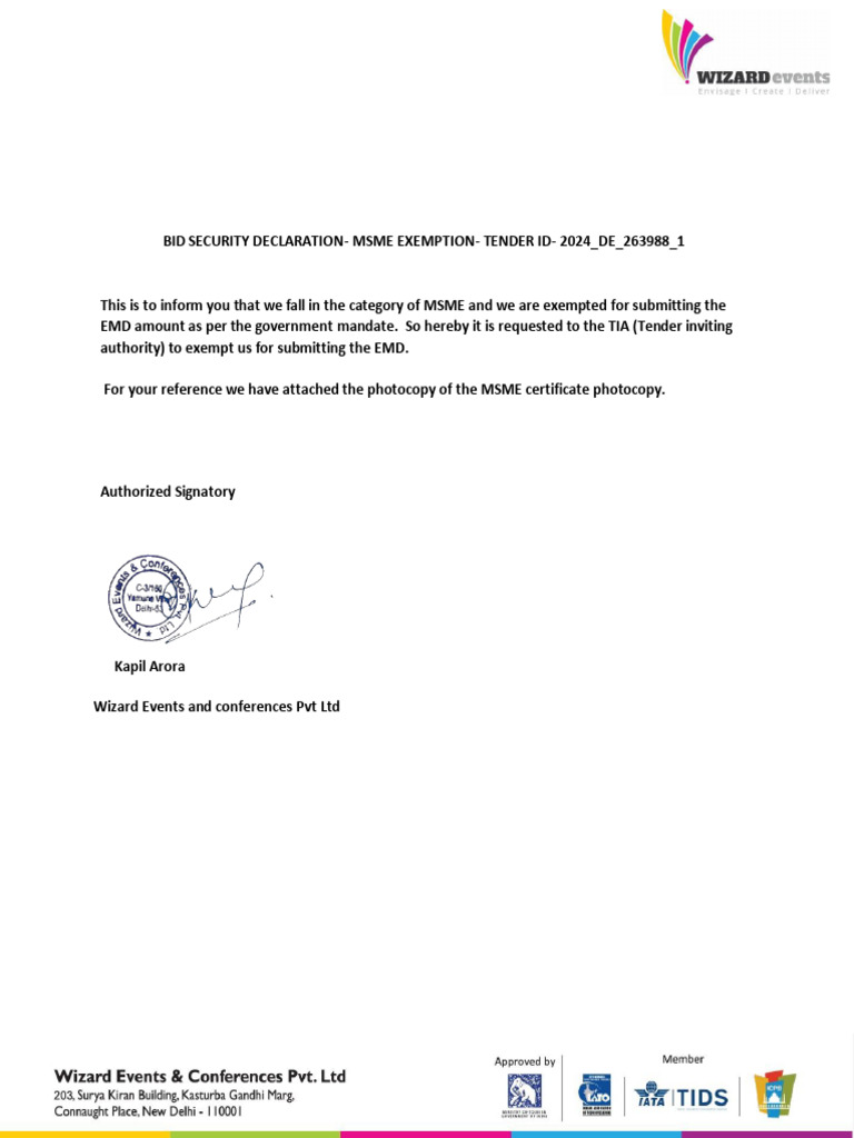 Bid - Security - Declaration | PDF