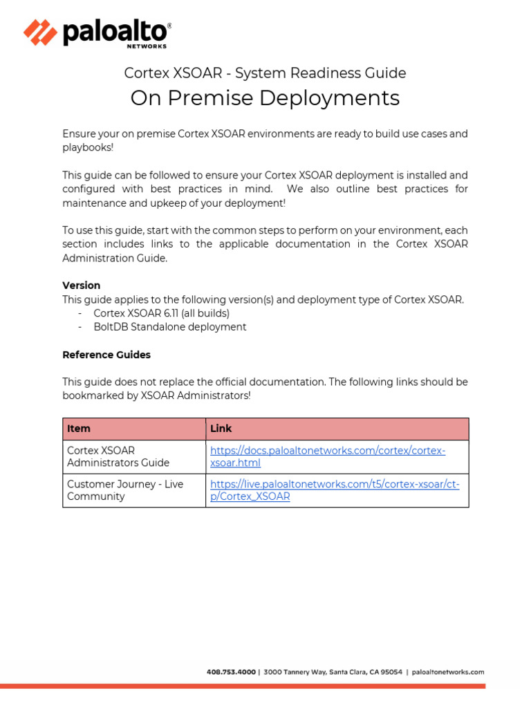 Cortex Xsoar On Premise System Readiness Guide | PDF | Active Directory | Backup
