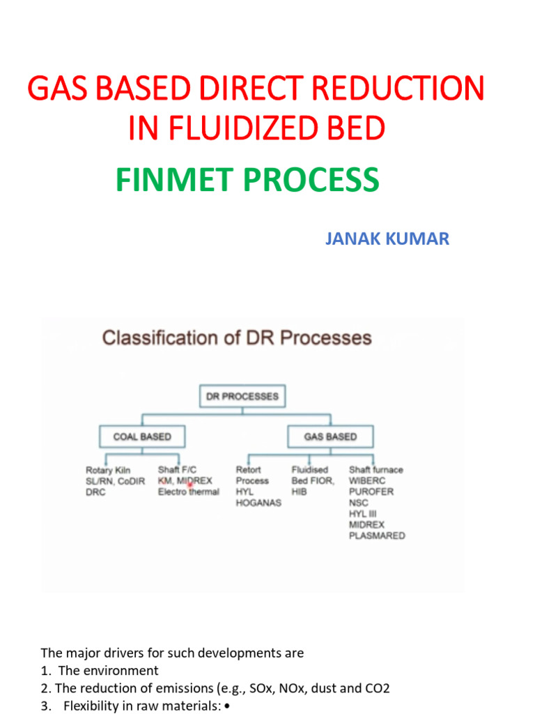 Gas Based DRI (Fluidized Bed) | PDF | Chemistry | Energy Technology
