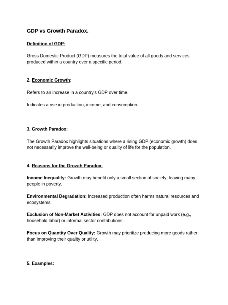 Understanding the Growth Paradox | PDF