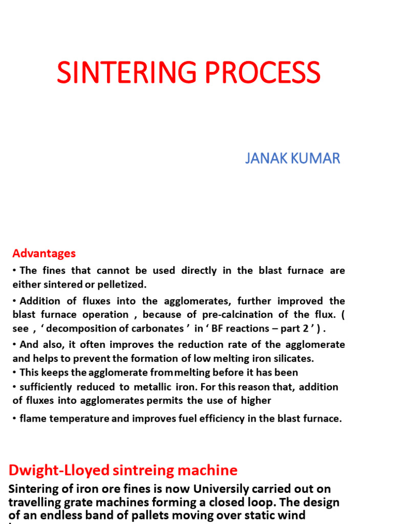 Sintering Process | PDF | Sintering | Combustion
