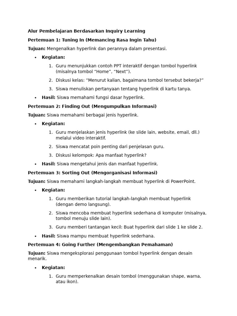 Pembelajaran Hyperlink Interaktif | PDF