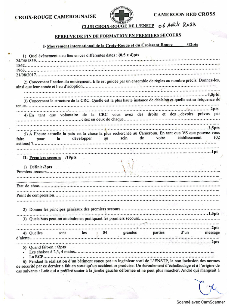 ENSTP Août 2023 | PDF