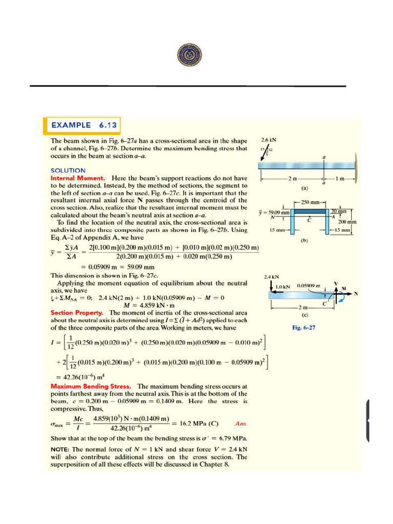 Flexure Formula in Beam Stress Analysis | PDF