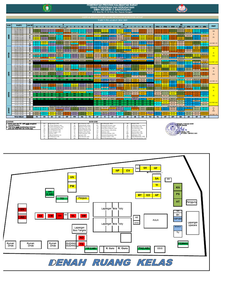Jadwal & Denah SGN 2425 - Siswa.. | PDF