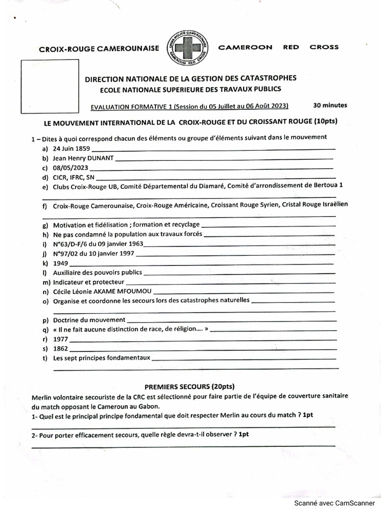 Épreuve ENSTP Formative | PDF