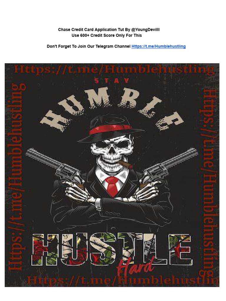 Chase Credit Card Application Tut by @YoungDevilll | PDF