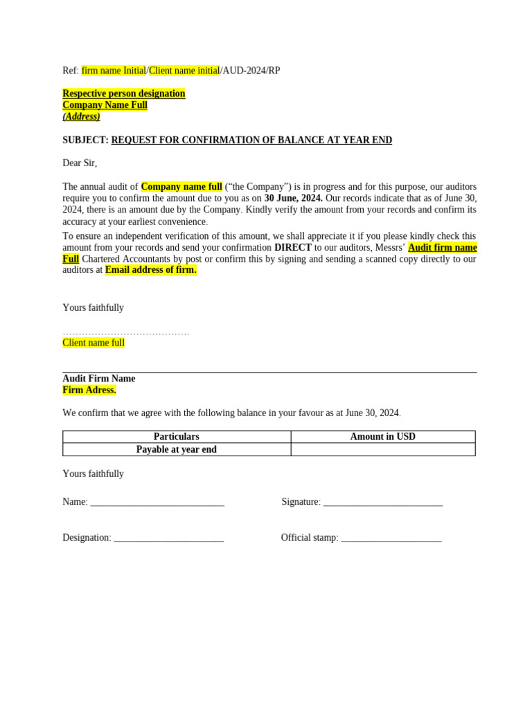 Related Party Confirmation Format | PDF