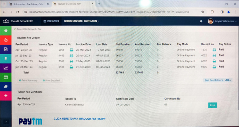 Keyan School Fee 2023-2024 | PDF