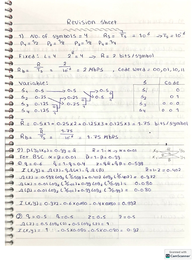 Information Revision Sheet | PDF