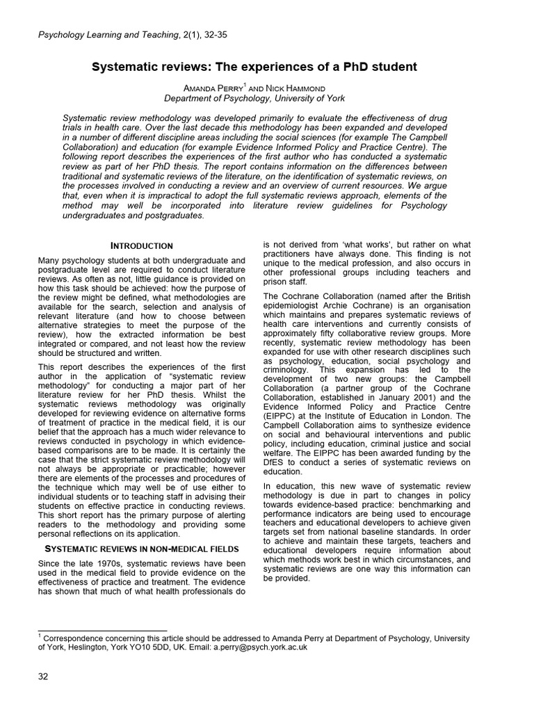 Method 1 | PDF | Systematic Review | Science