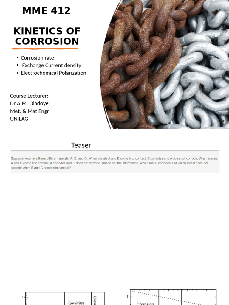 Kinetics of Corrosion2 | PDF | Electrochemistry | Chemical Reactions