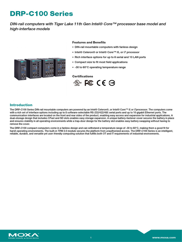 DRP c100 Series Datasheet v1.2 | PDF | Computer Engineering | Computing