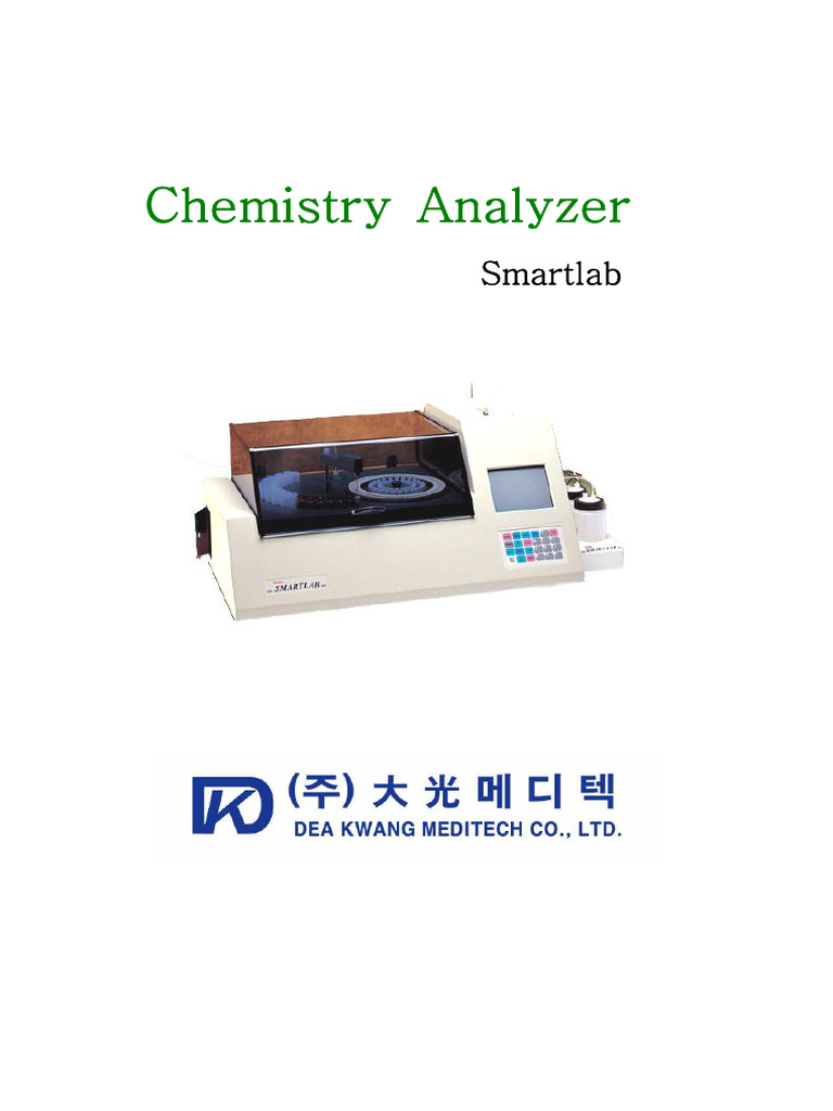 Chemistry Anlyzer - Maintenance (Smartlab) | PDF
