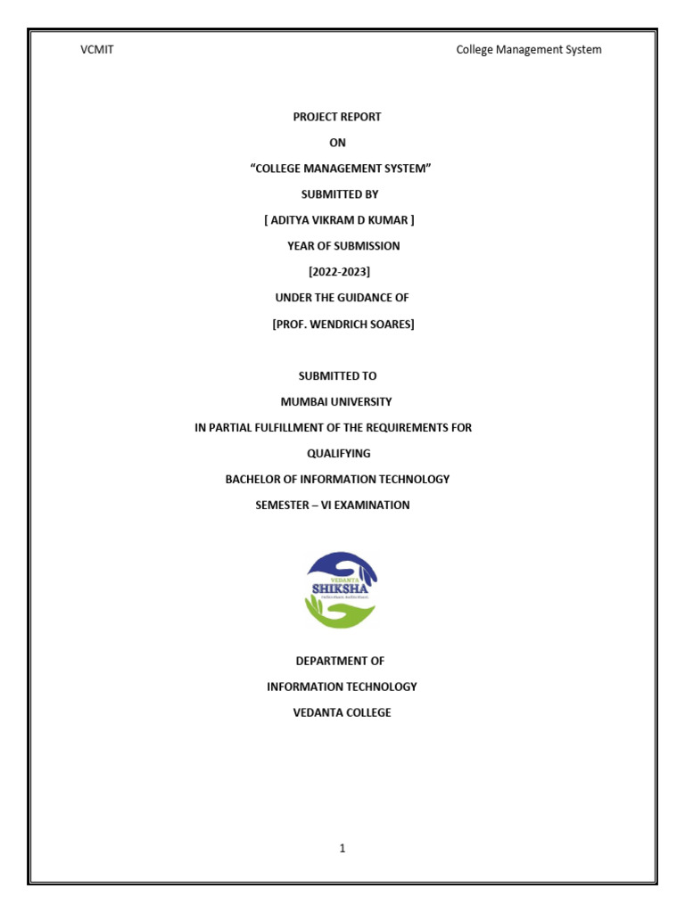 Cms Project Report Final | PDF | Databases | Feasibility Study