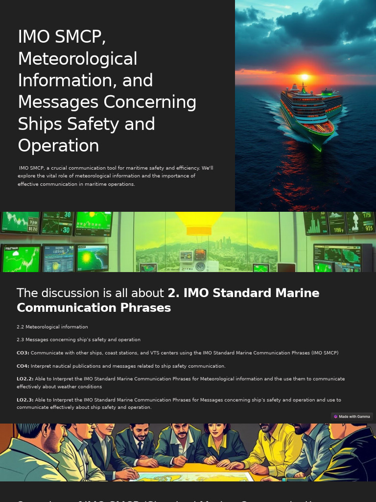 IMO SMCP Meteorological Information and Messages Concerning Ships ...