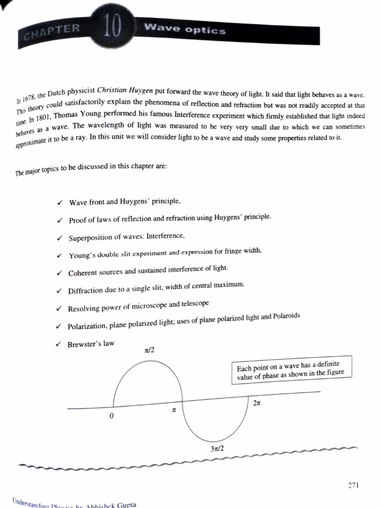 Wave optics | PDF | Diffraction | Refraction