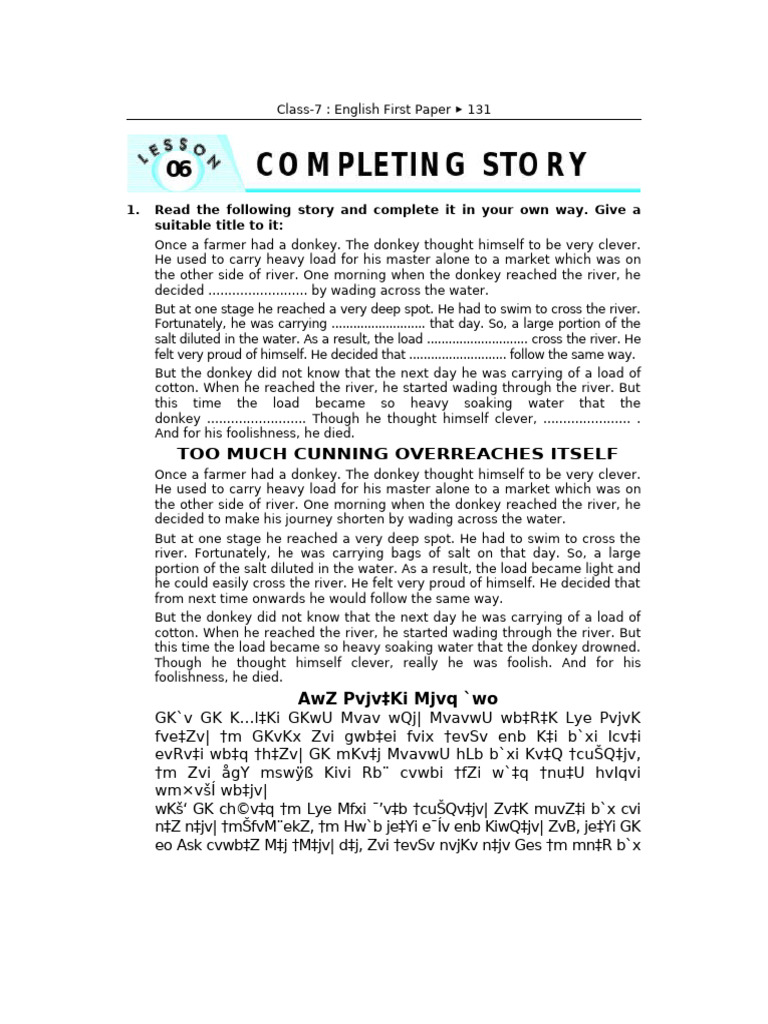 06. Completing Story | PDF | Zoology