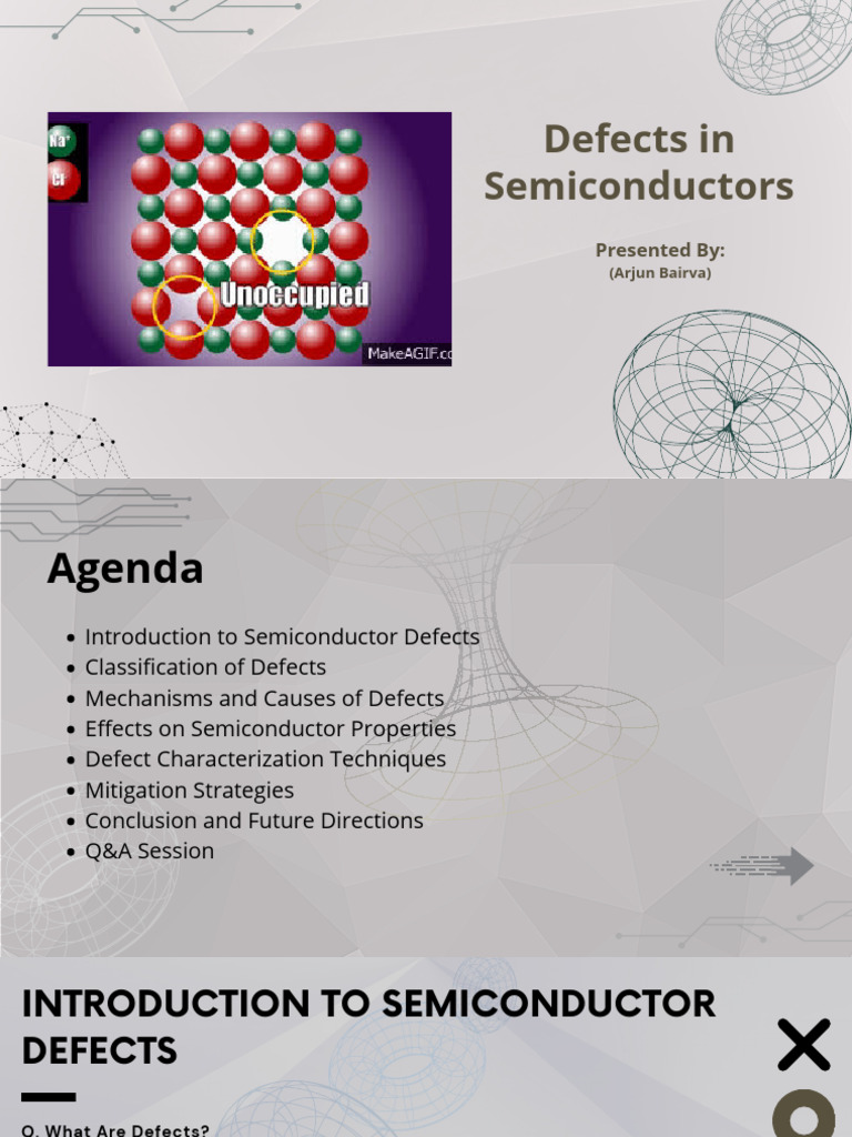 Defect in Semiconductor PPT 2022094 | PDF | Crystallographic Defect | Crystal Structure