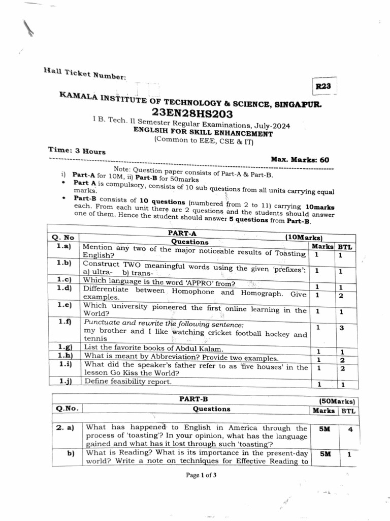 Previous Paper | PDF