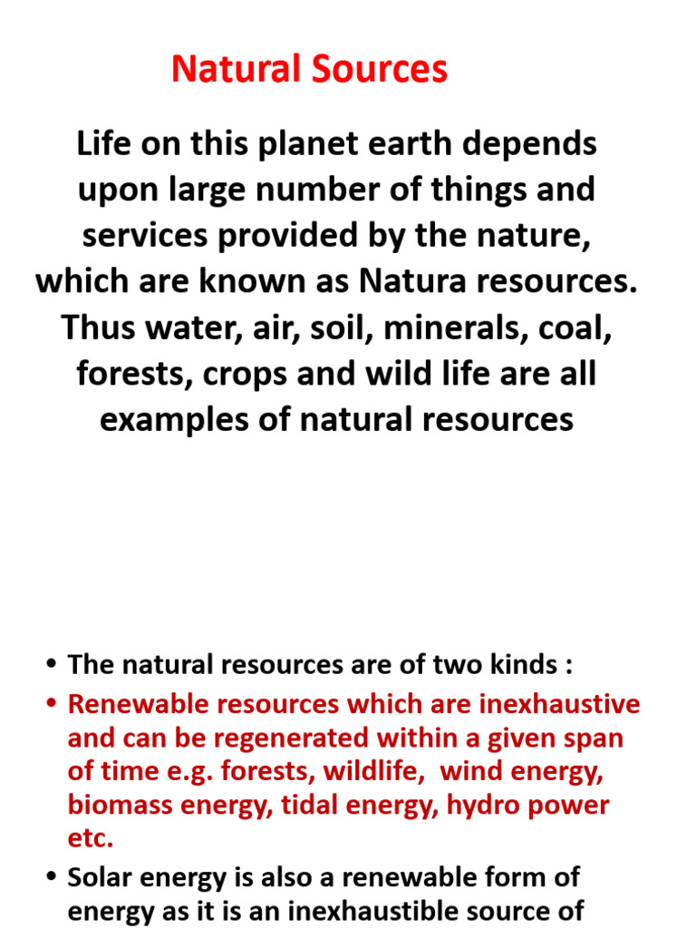 Natural Resources | PDF | Groundwater | Solar Energy