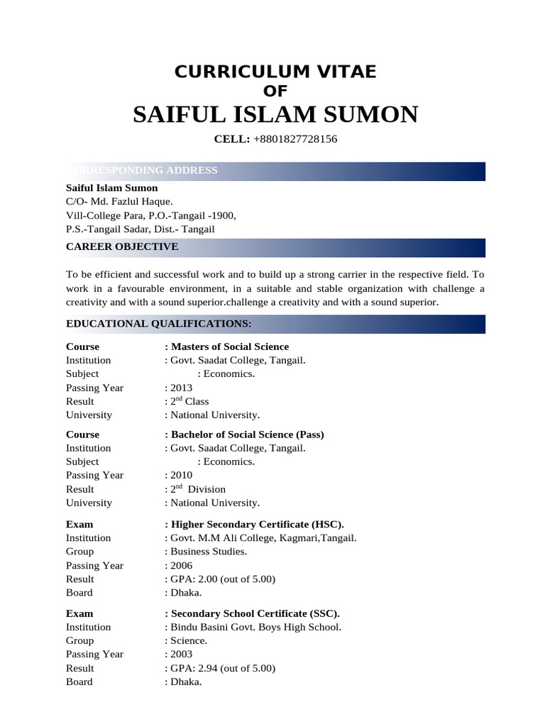 2 page smart CV | PDF