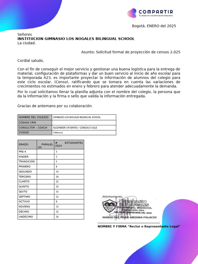 Solicitud Censo Poblacional 2025 ENE (1) | PDF