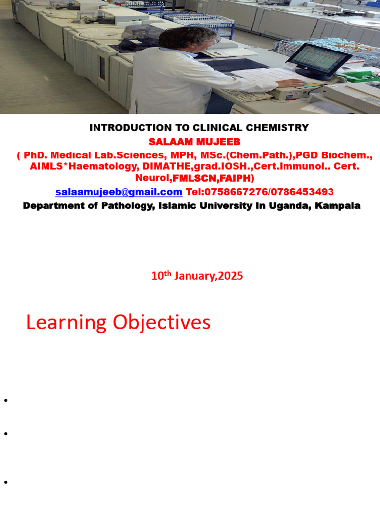 Introduction to Chemical Pathology | PDF | Pathology | Medical Diagnosis