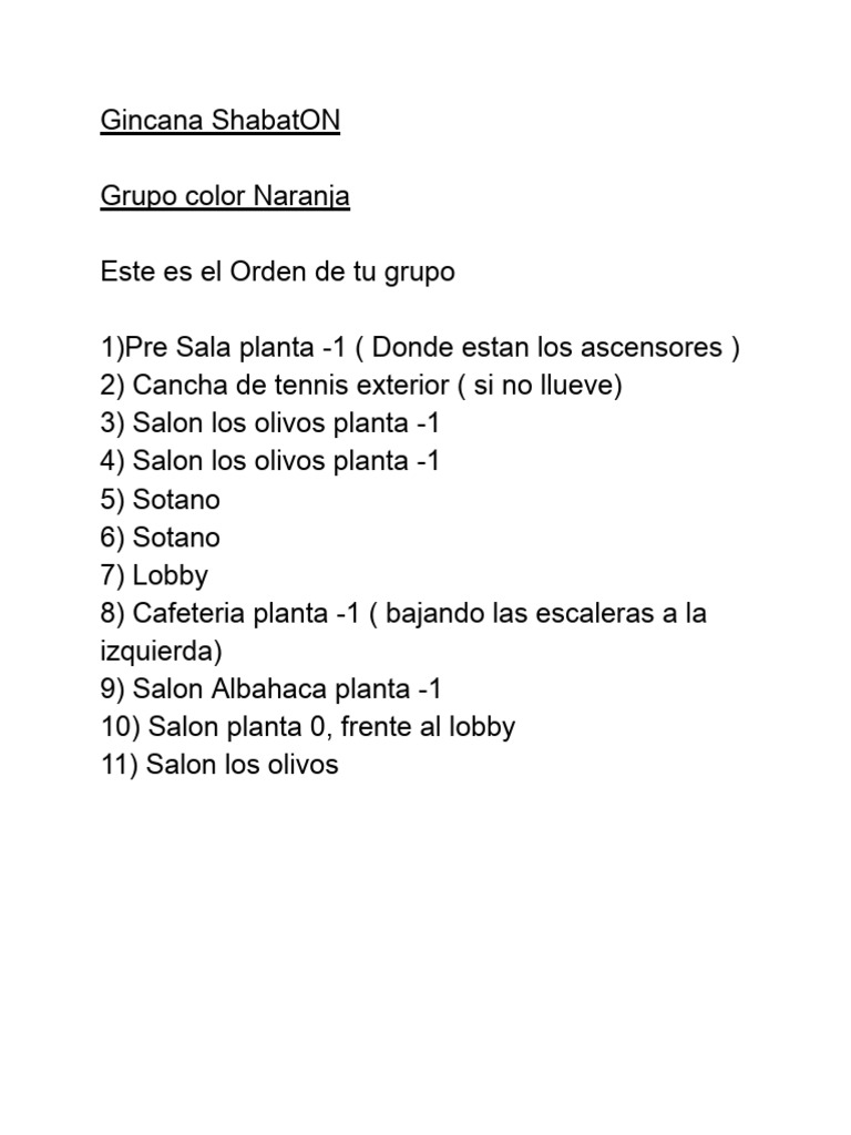 Gincana para Imprimir | PDF