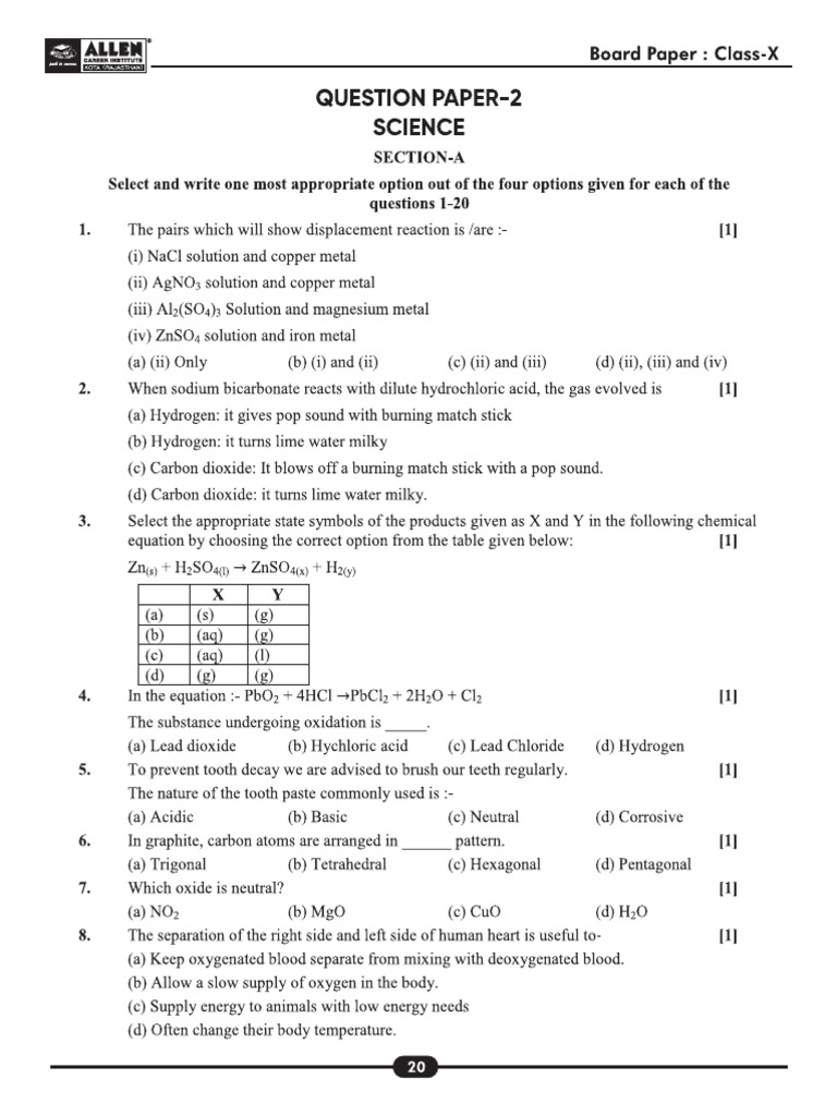Class10 Science Paper 2 | PDF