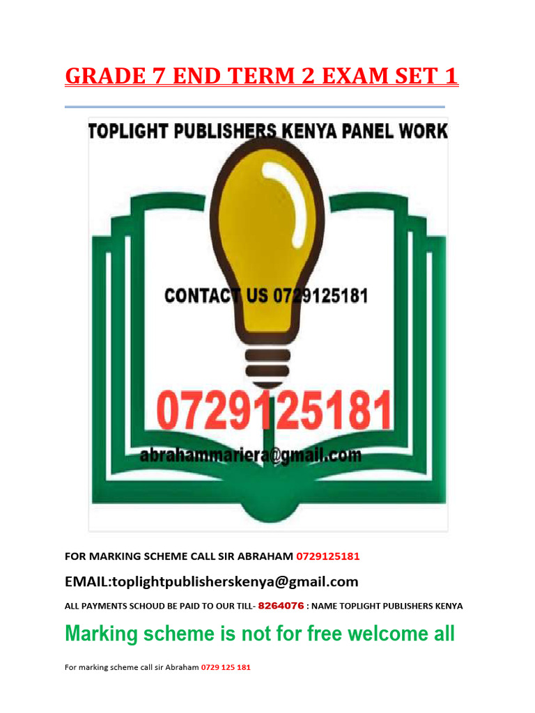 GRADE 7 END TERM 2 EXAM SET 1 | PDF | Vegetables | Cooking GRADE 7 END TERM 2 EXAM SET 1 | PDF | Vegetables | Cooking