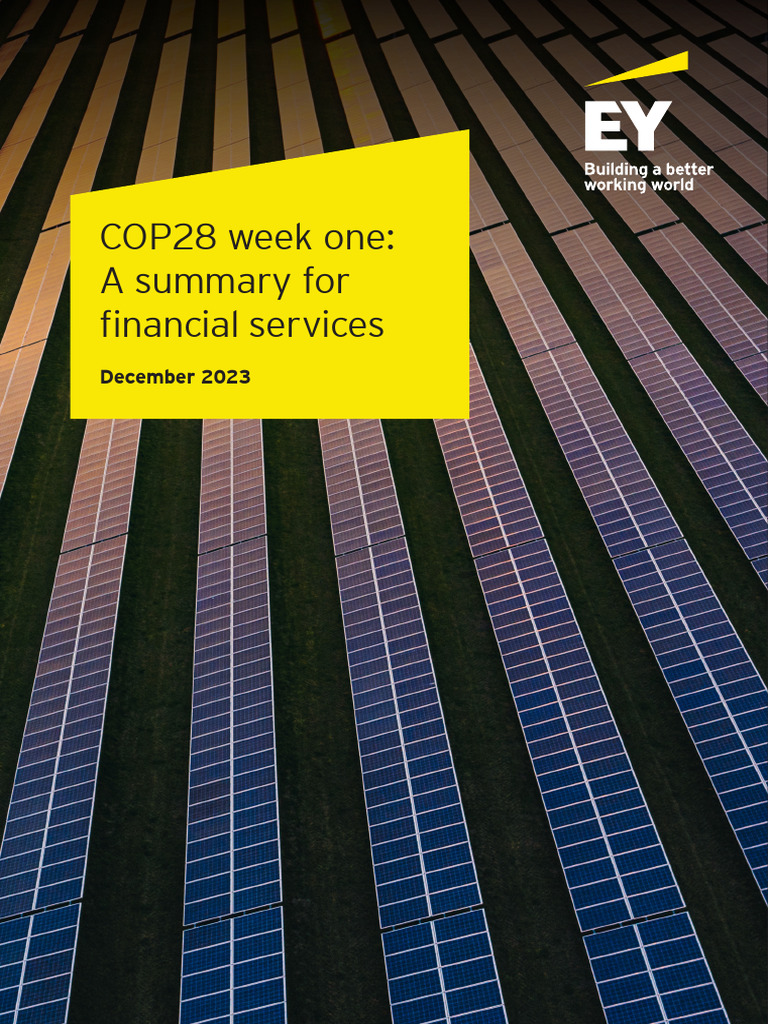 COP28 Week One A Summary For Financial Services 1702327908 | PDF ...