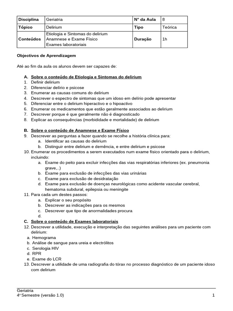 Geriat PA8 Delirium Etiol Sint Anamn ExamFisico ExamsLab Abr12 FINAL ...