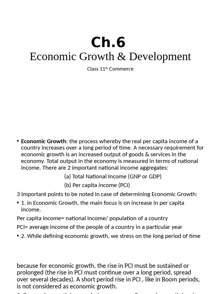 Economic Growth vs. Development Explained | PDF | Economic Growth ...