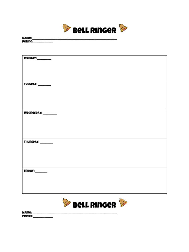 Bell Ringer Outline (1) | PDF