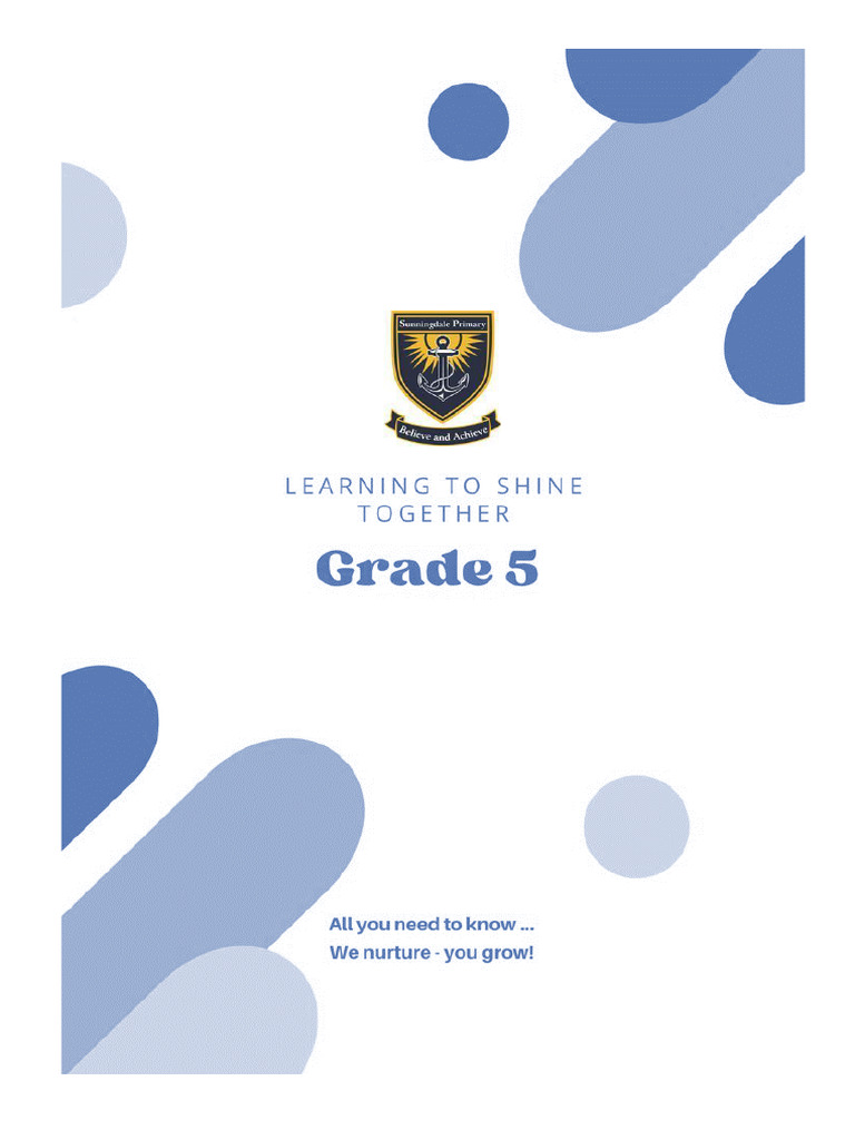 Grade 5 Orientation Booklet - 2025 | PDF | Learning | Teachers