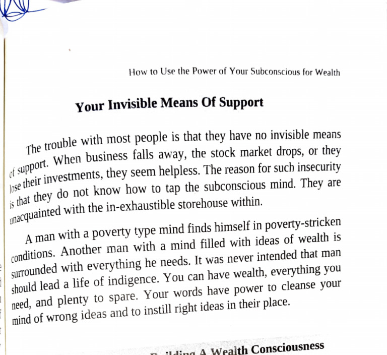 Your Invisible Means of Support | PDF