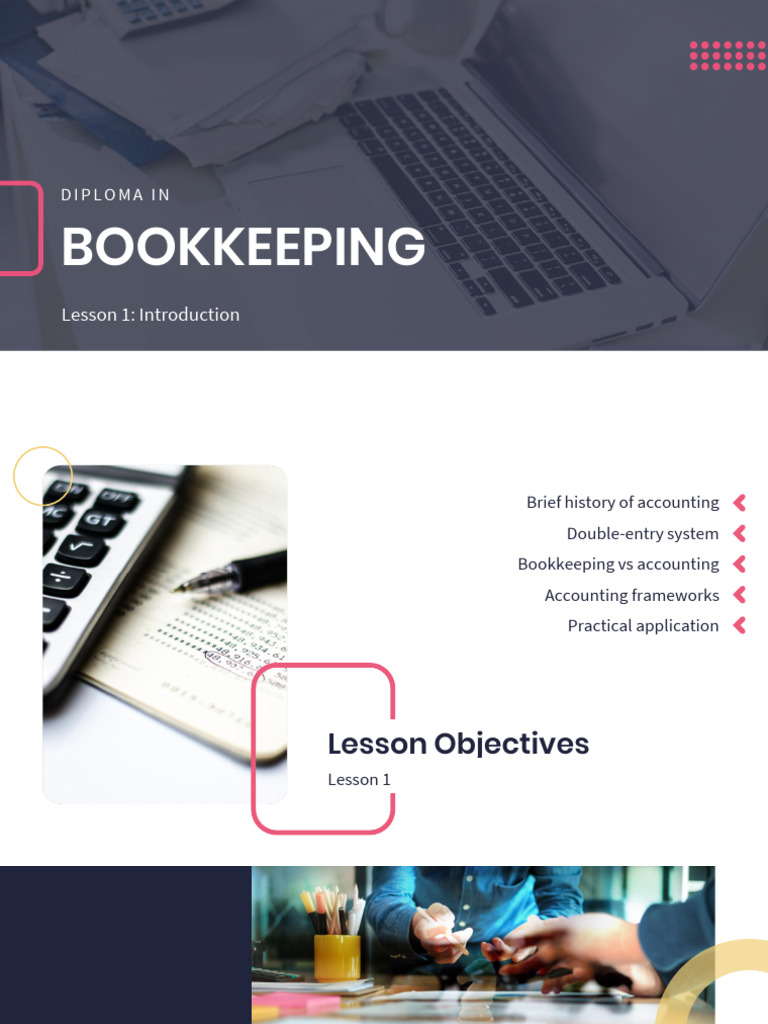 Bookkeeping Lesson 1 Slides | PDF | Bookkeeping | Accounting
