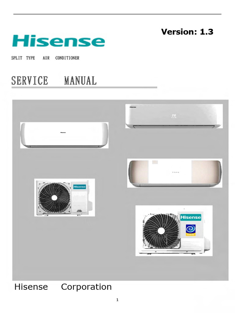 Service Handleiding Hisense New Comfort Wandmodel Optimized | PDF ...