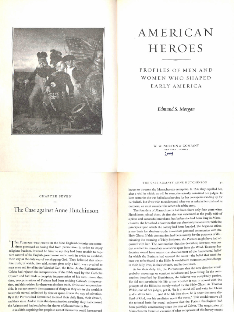 Morgan - Case Against Anne Hutchinson | PDF | Puritans | John Winthrop