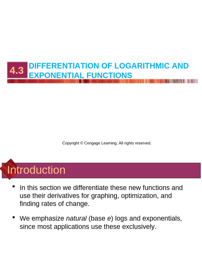 BerrApCalc7 - 04 - 03 AV DiffEksp 1 | PDF | Derivative | Exponential Function